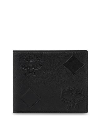 MCM Aren Small Maxi Monogram Embossed Leather Wallet | Bloomingdale's