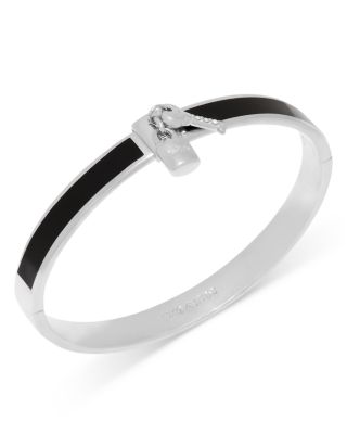 COACH Enamel Lock & Key Charm Signature Bangle Bracelet | Bloomingdale's
