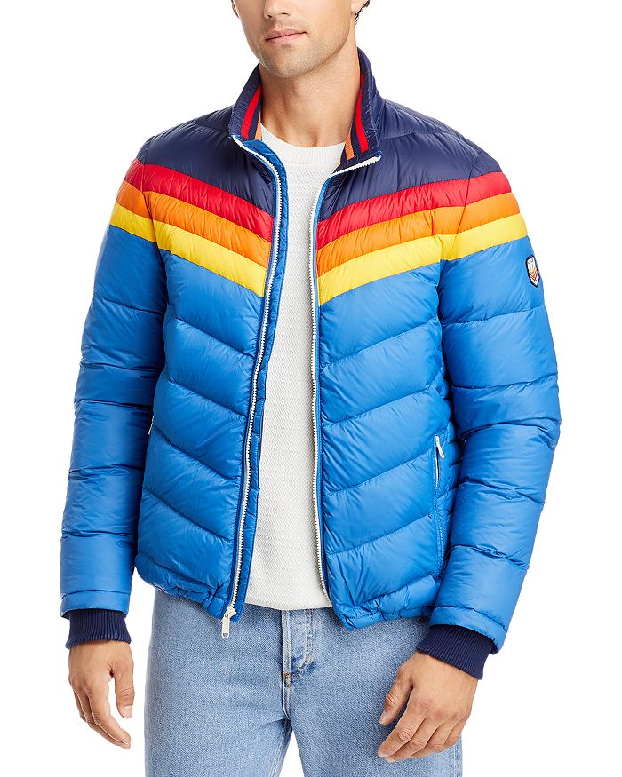 Marine Layer Quilted Color Block Down Jacket | Bloomingdale's