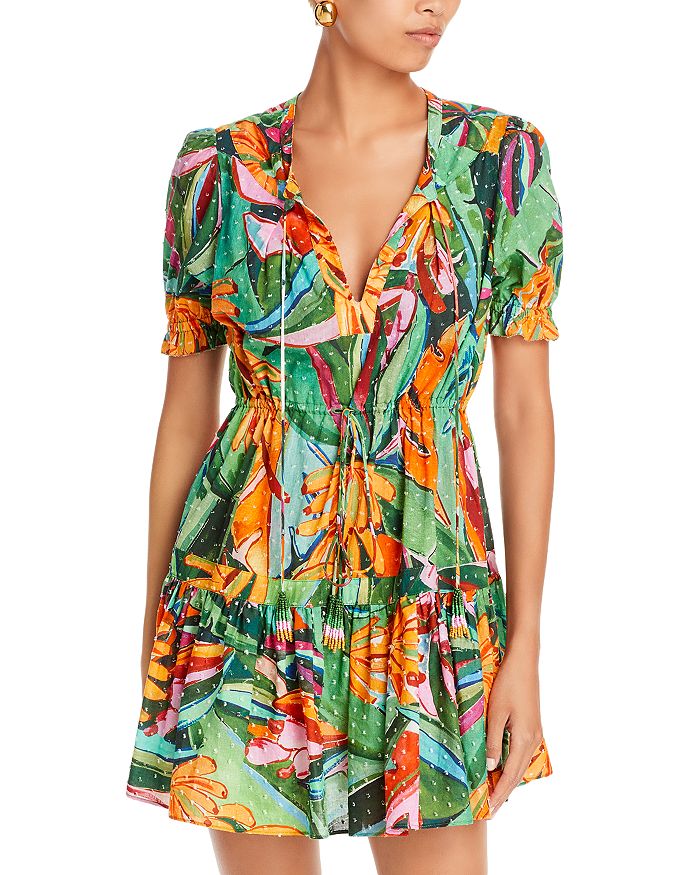 FARM Rio Ruffled Drawstring Waist Dress | Bloomingdale's