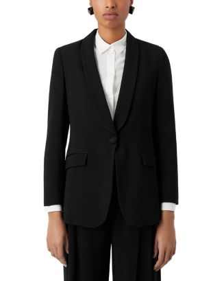 Emporio Armani Enver Satin Shawl Lapel Blazer | Bloomingdale's