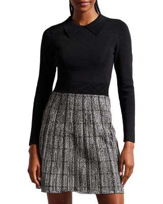 Ted Baker Leanno Long Sleeved Mock Detail Dress | Bloomingdale's