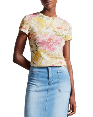 Ted Baker Floral Printed Fitted Tee | Bloomingdale's