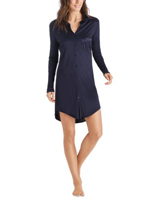 Hanro Grand Central Boyfriend Sleepshirt | Bloomingdale's