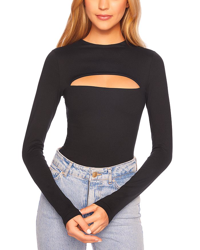 Susana Monaco Slit Front Long Sleeve Top | Bloomingdale's