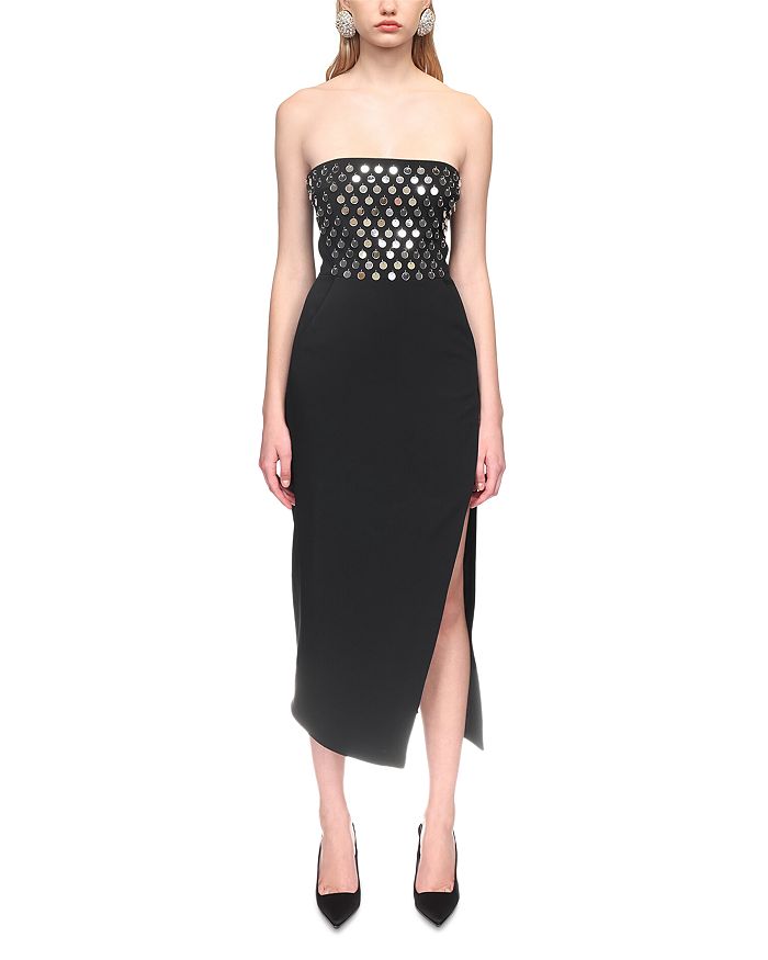 David Koma Strapless Mirrored Disc Dress | Bloomingdale's
