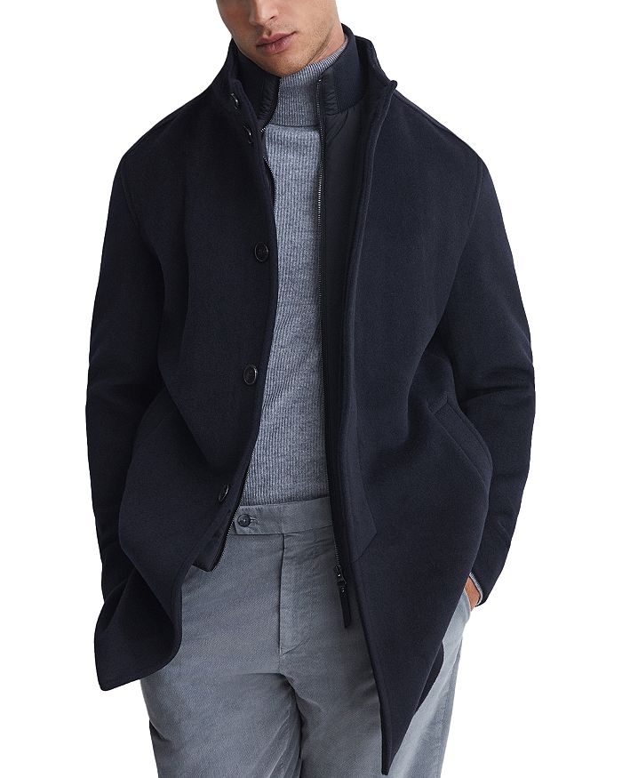 REISS Dam Removable Insert Longline Coat | Bloomingdale's