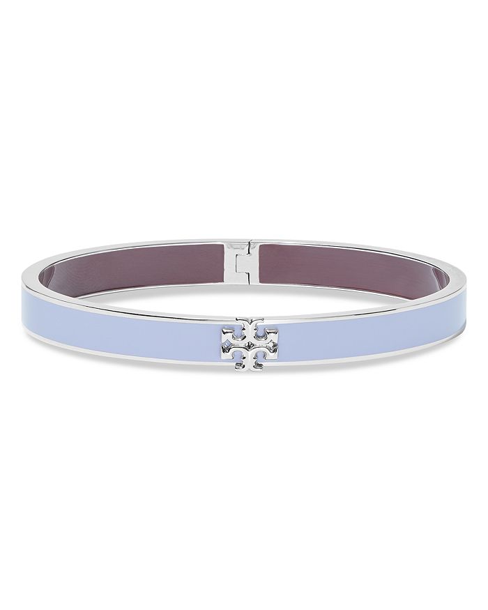 Tory Burch Kira Logo Blue & Yellow Bangle Bracelet in 18K Gold Plated ...