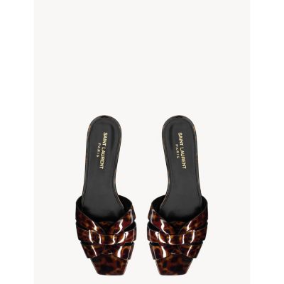 Click here for Saint Laurent Womens Tribute Mules in Metallic Lea... prices