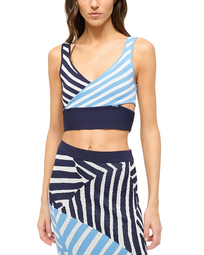 STAUD Trenton Striped Crop Top | Bloomingdale's