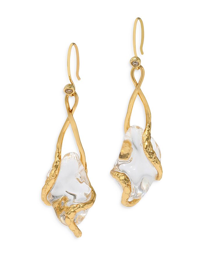 Alexis Bittar Liquid Vine Lucite Suspended Raindrop Wire Earrings ...