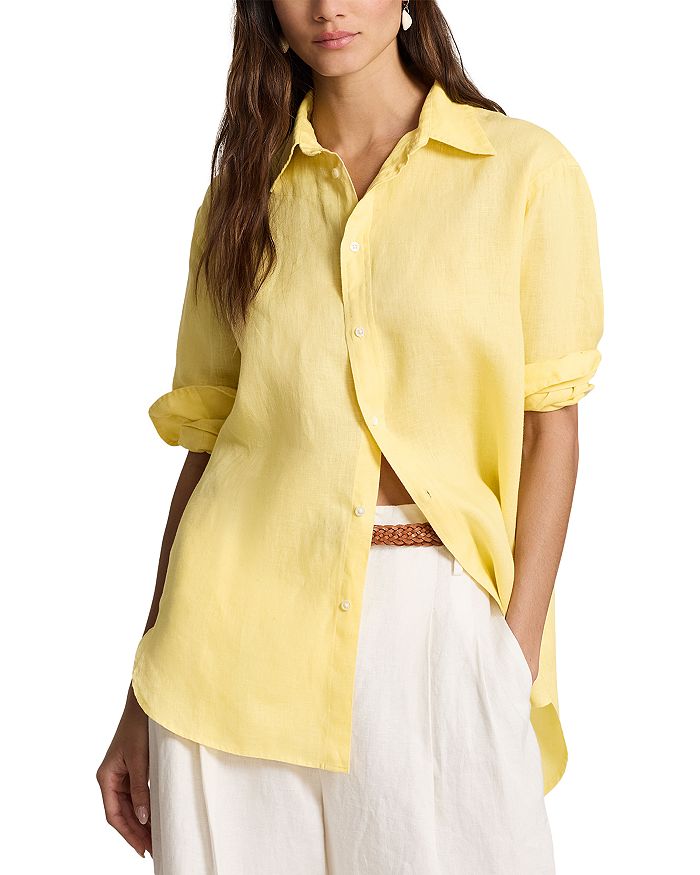 Ralph Lauren Linen Boyfriend Shirt | Bloomingdale's