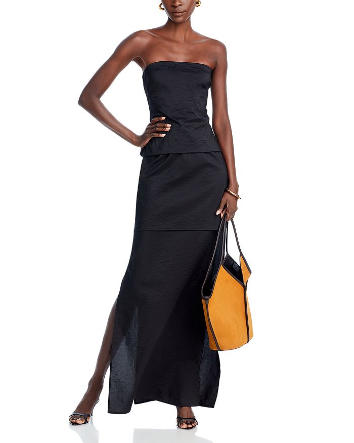 Rosetta Getty Strapless Bandeau Top & Double Layer Skirt | Bloomingdale's