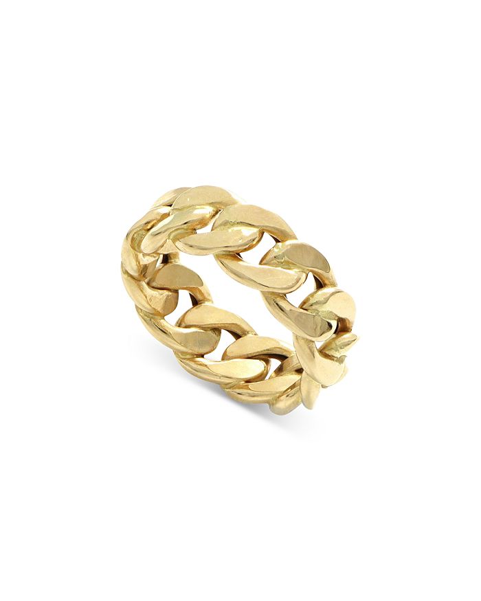 Bloomingdale's Men's 14K Yellow Gold Curb Link Style Ring | Bloomingdale's