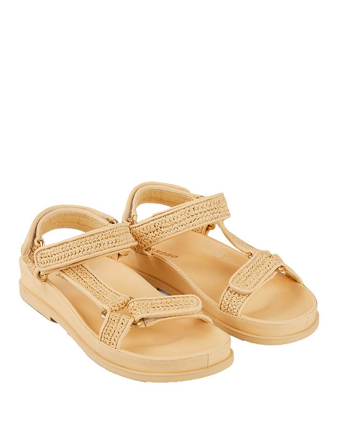 Sandro Women's E24 Raffia Strappy Sandals | Bloomingdale's