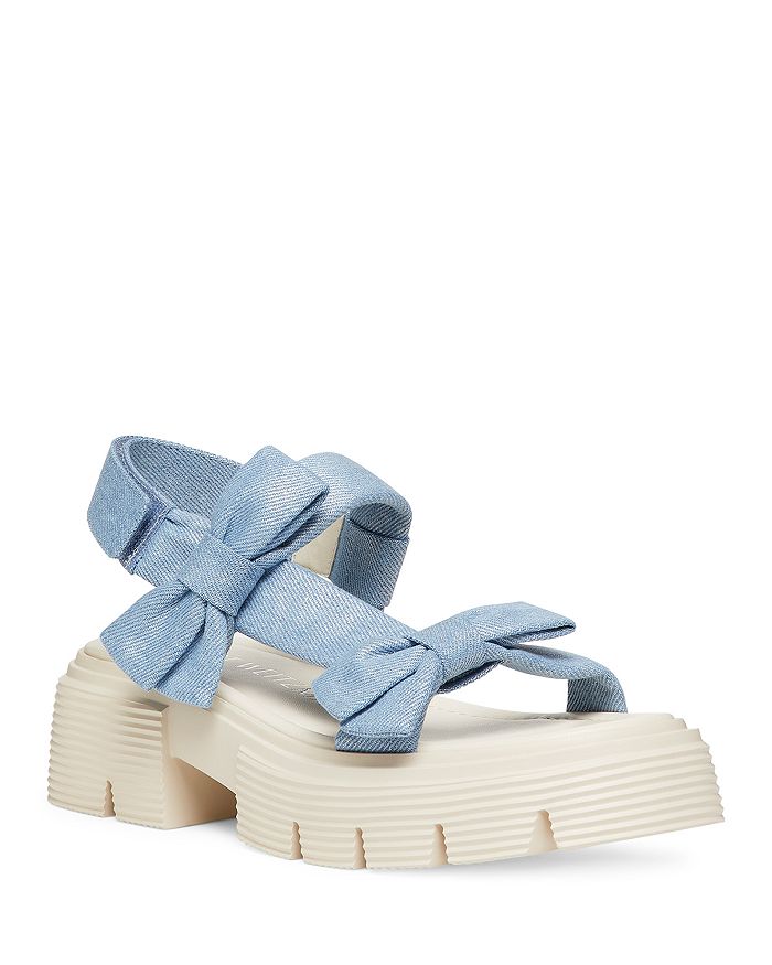 Stuart Weitzman Women's Sofia Nolita Strappy Bow Platform Sandals ...