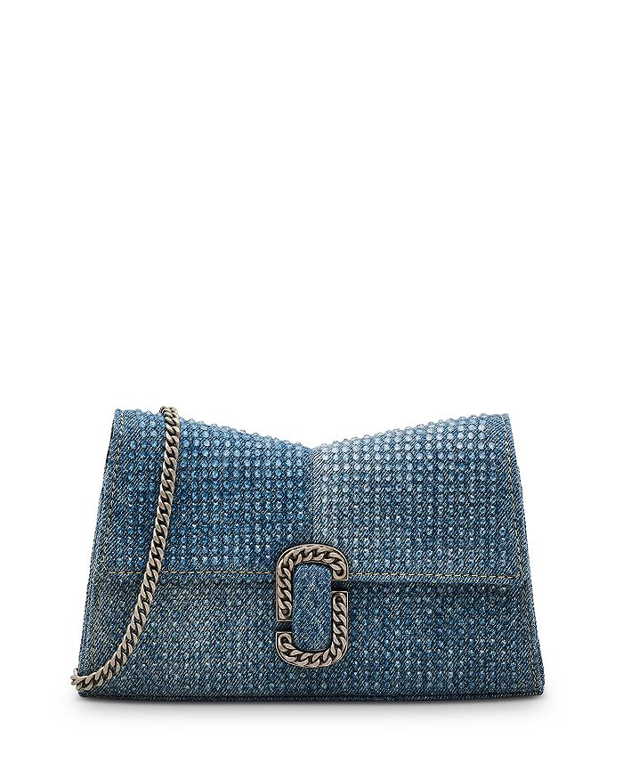 MARC JACOBS The Crystal Denim St. Marc Chain Wallet | Bloomingdale's