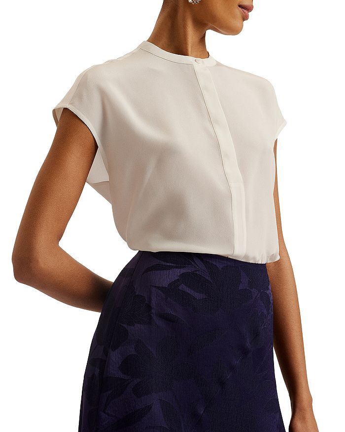 Ted Baker Silk Extended Shoulder Top | Bloomingdale's