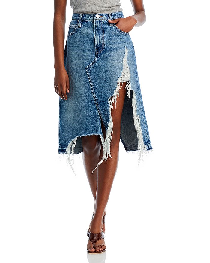 FRAME Deconstructed Denim Skirt | Bloomingdale's