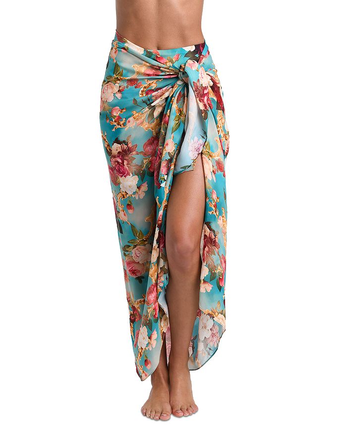 L'AGENCE Maribel Roses Pareo Swim Cover-Up | Bloomingdale's