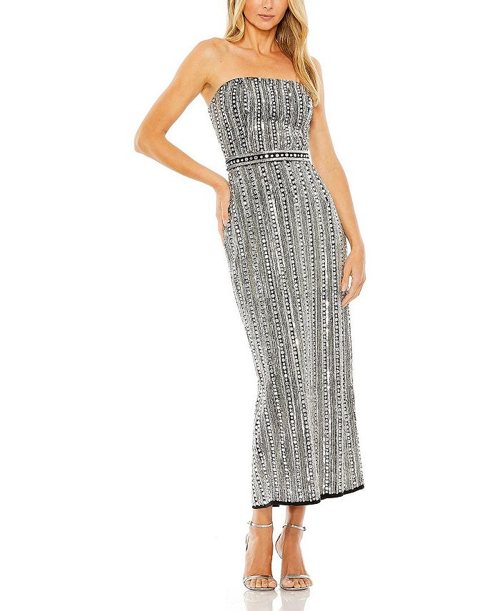 Mac Duggal Embellished Strapless Column Dress | Bloomingdale's