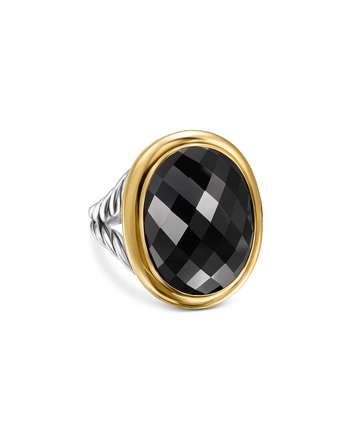 David Yurman 18K Yellow Gold & Sterling Silver Albion® Onyx Statement Ring | Bloomingdale's