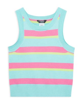 Truce Girls' Striped Halter Knit Tank - Big Kid | Bloomingdale's