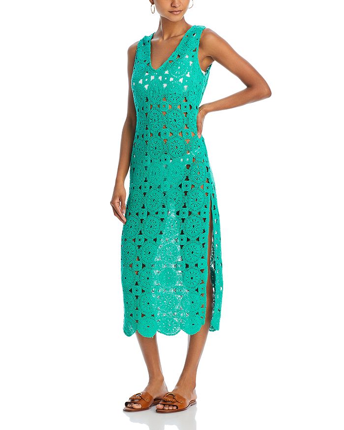 AQUA Crochet Swim Cover Up Dress - 100% Exclusive | Bloomingdale's