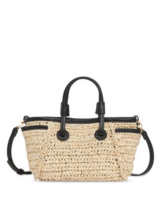 Whistles Aylin Mini Straw Popper Tote | Bloomingdale's