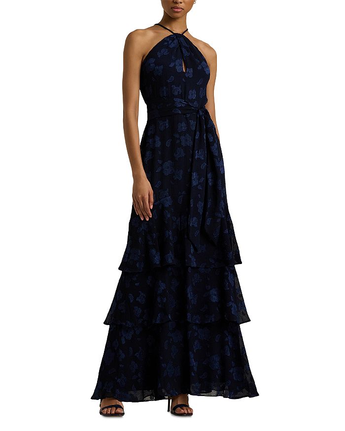 Ralph Lauren Ralph Lauren Floral Jacquard Halter Gown | Bloomingdale's