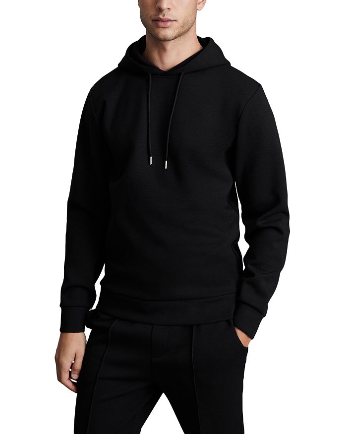 REISS Fabien Regular Fit Interlock Hoodie | Bloomingdale's