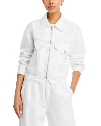 FRAME Heart Zip Front Denim Jacket | Bloomingdale's