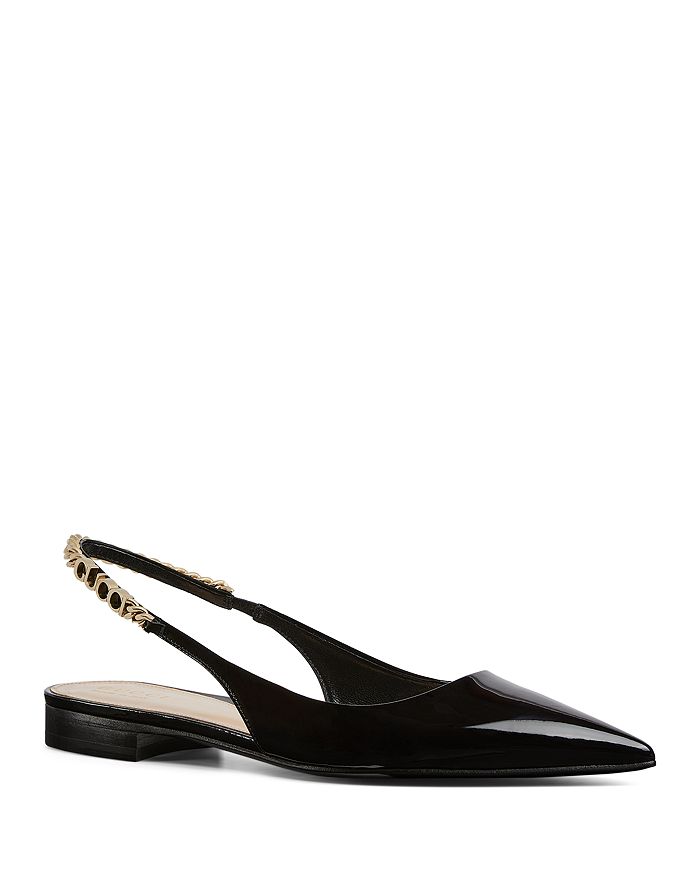 Gucci Women's Signoria Flatback Patent Leather Ballet Flats ...