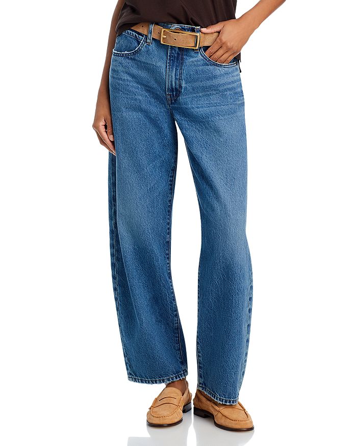 FRAME Low Slung Barrel Wide Leg Jeans in Ziggy | Bloomingdale's