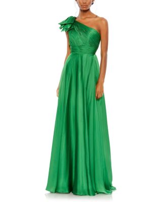 Click here for Mac Duggal Pleated One Shoulder Chiffon Gown prices
