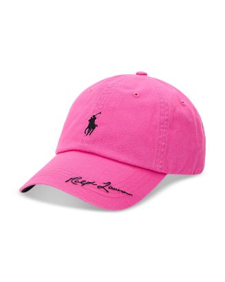 Polo Ralph Lauren Pink Pony Logo Embroidered Cap | Bloomingdale's