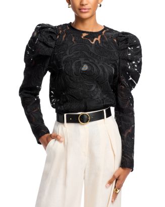 Nancy Yang Puff Shoulder Top | Bloomingdale's