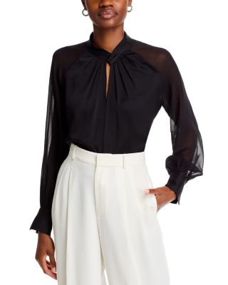 Click here for Elie Tahari The Valentine Silk Blend Blouse prices