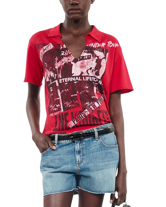 The Kooples Red Eternal Life Tour Graphic Tee | Bloomingdale's