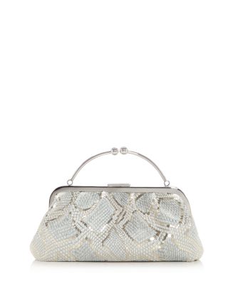 Strathberry Frame Snake Embossed Leather Clutch | Bloomingdale's