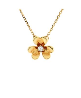 Pre-Owned Van Cleef & Arpels Mini Frivole Pendant Necklace 18K Gold and ...
