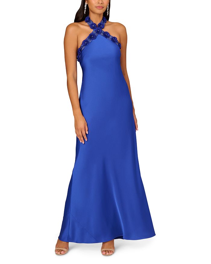 Aidan Mattox Embellished Halter Gown | Bloomingdale's