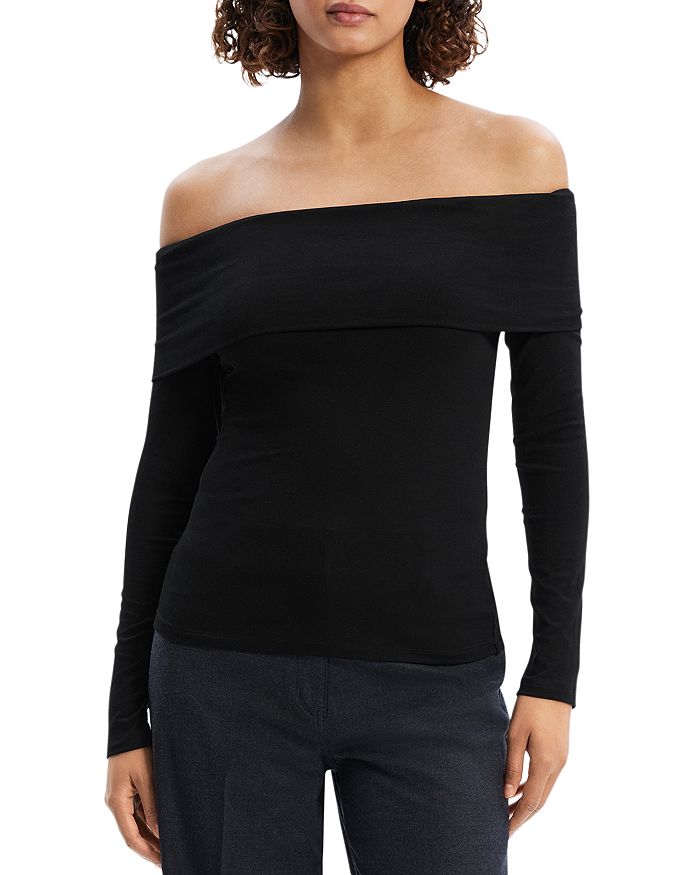 Theory Off The Shoulder Knit Top | Bloomingdale's