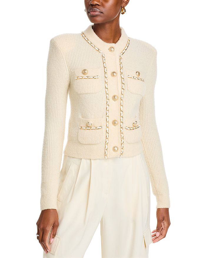 Generation Love Selma Chain Trim Cardigan | Bloomingdale's