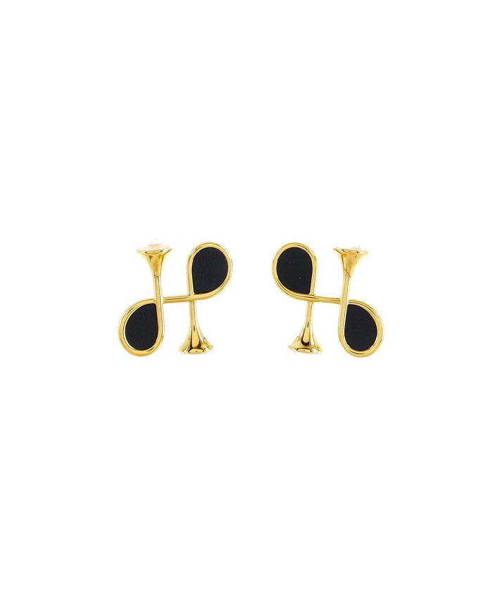 Pre-Owned Hermes Cor H Earrings Metal with Leather | Bloomingdale's