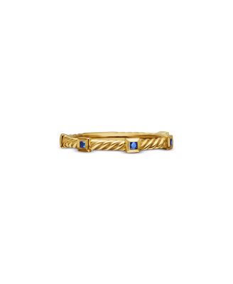 Click here for David Yurman 18K Yellow Gold Cable Sapphire Stack... prices