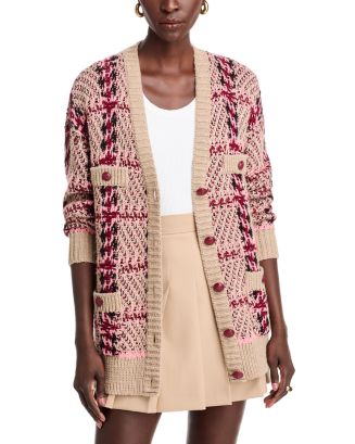L'AGENCE Macie V Neck Cardigan Sweater | Bloomingdale's