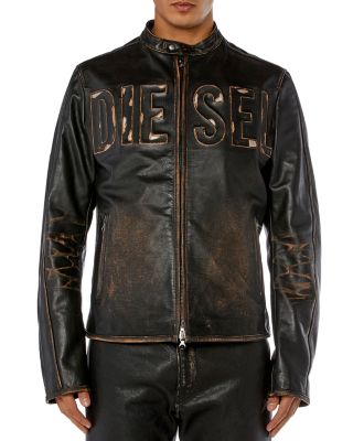 Diesel Branded Leather Jacket | Bloomingdale's