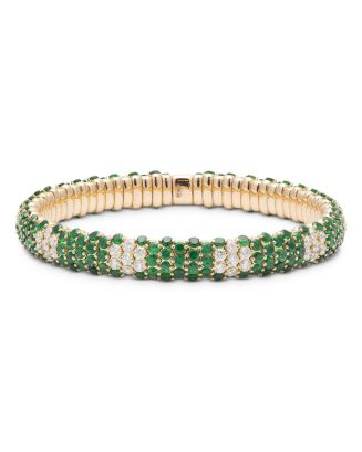 ZYDO 18K Yellow Gold Tsavorite & Diamond Stretch Bracelet | Bloomingdale's