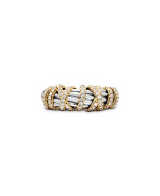 David Yurman Helena Ring with Diamonds and 18K Gold | Bloomingdale's